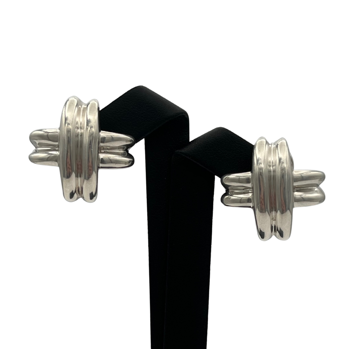 Vintage Tiffany & Co. Sterling Silver Signature 'X' Omega Post Earring ...