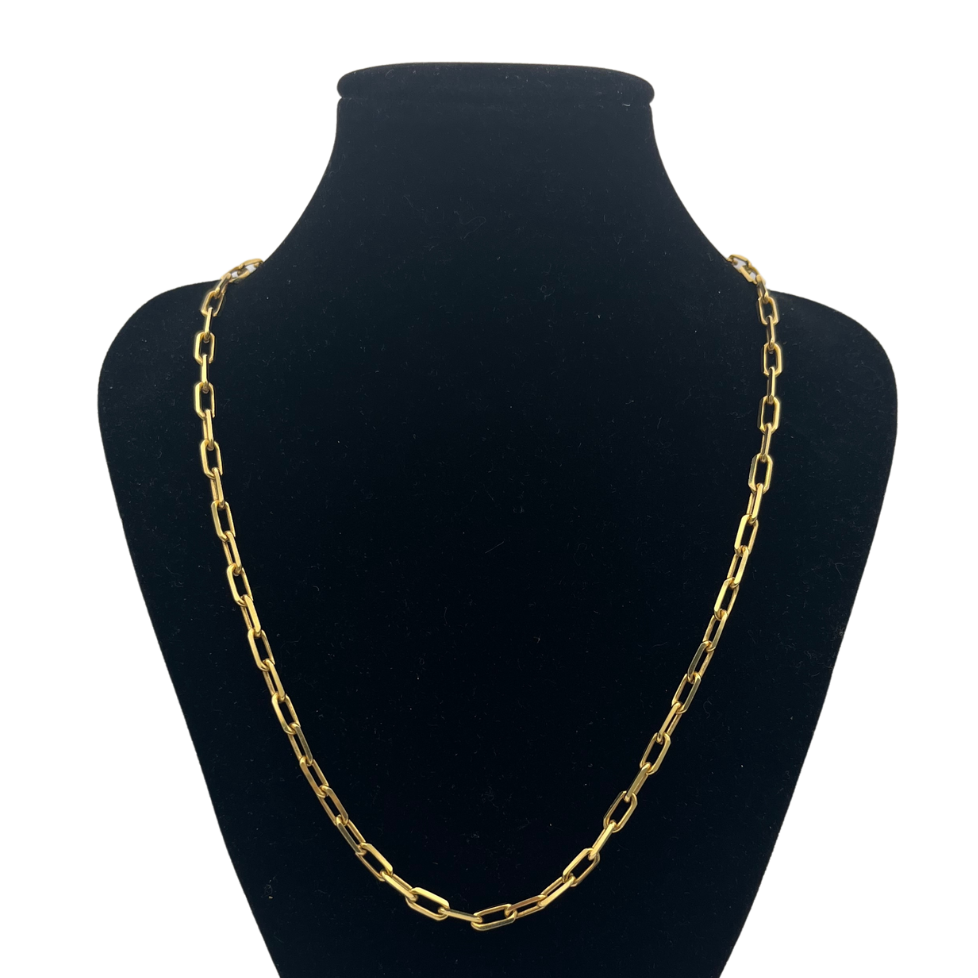 Vintage 14k Yellow Gold Paper Link Chain 4.0mm– Daisy Exclusive